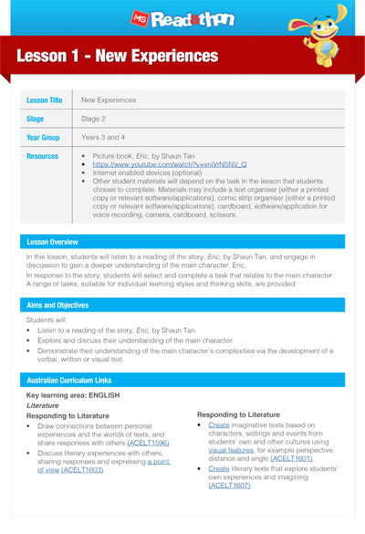 MS Readathon : Resources for Teachers